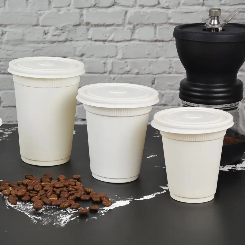 16oz PLA Cornstarch Bio Take Out Coffee Cups Beverage Starbucks Hot ...
