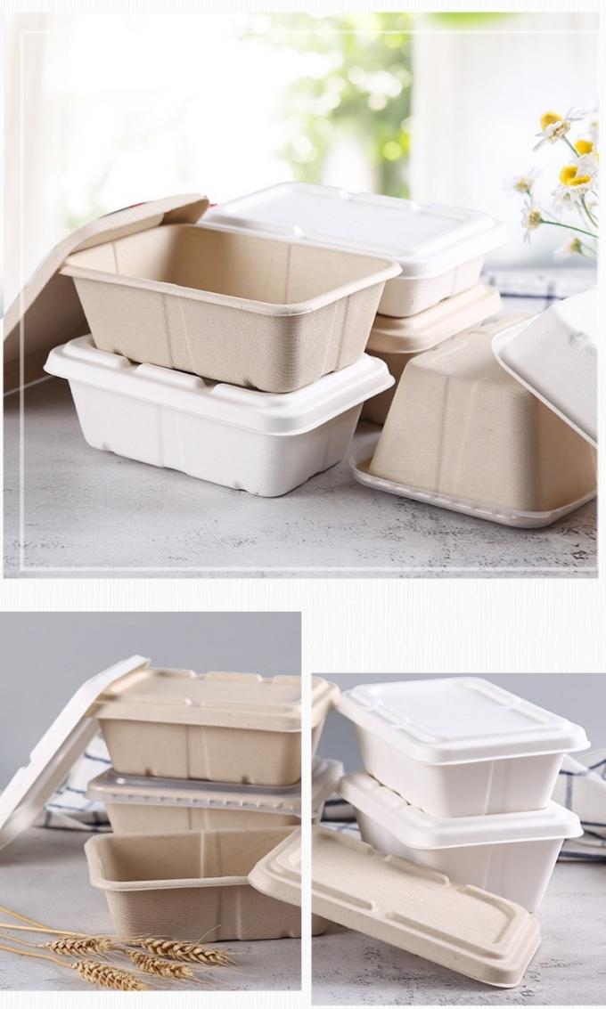 450ml 550ml Natural Eco Biodegradable Bagasse Tableware Salad Fast Food ...